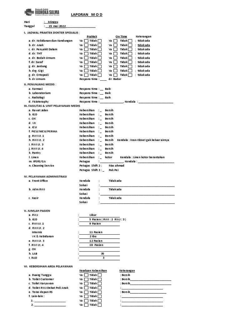 FORM MOD SEMENTARA - Copy (1) .. | PDF