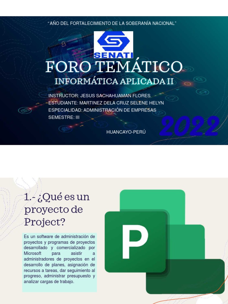 Foro Tematico-Informatica Aplicada | PDF | Presupuesto | Desarrollo de ...