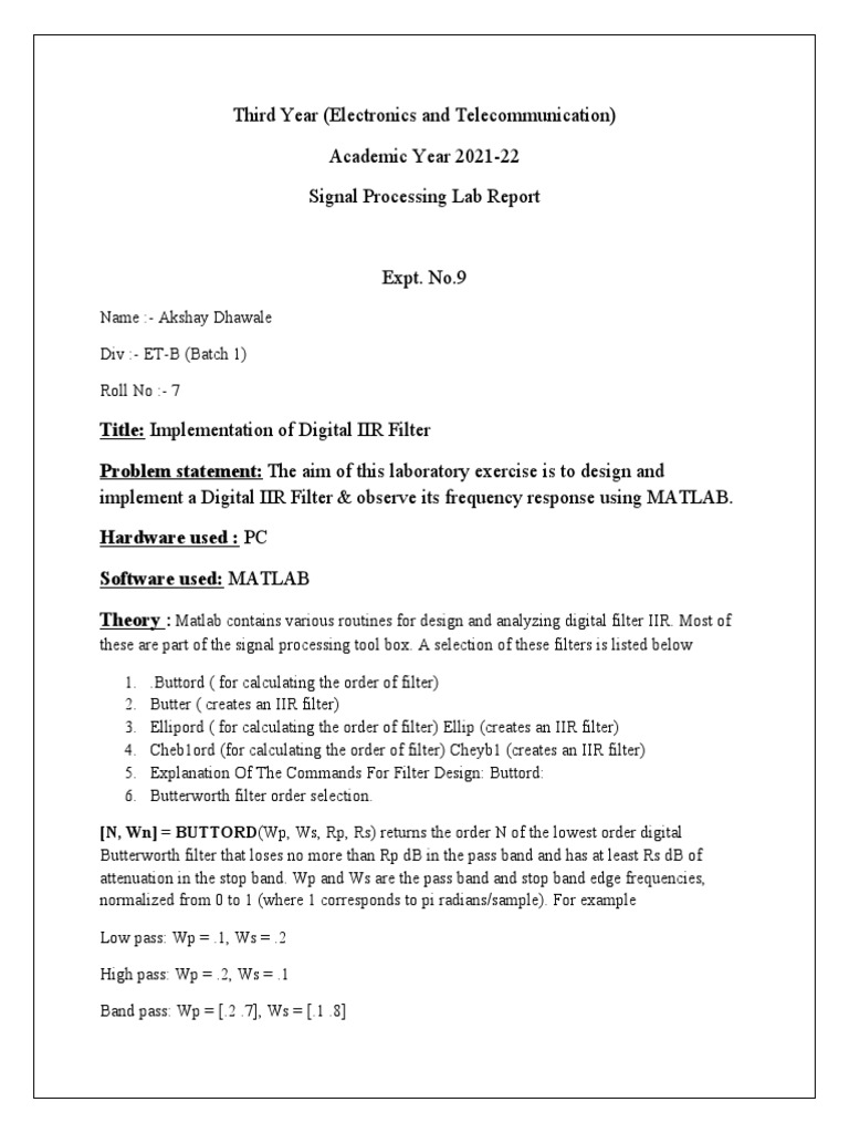 Third Year (Electronics and Telecommunication) Academic Year 2021-22 ...
