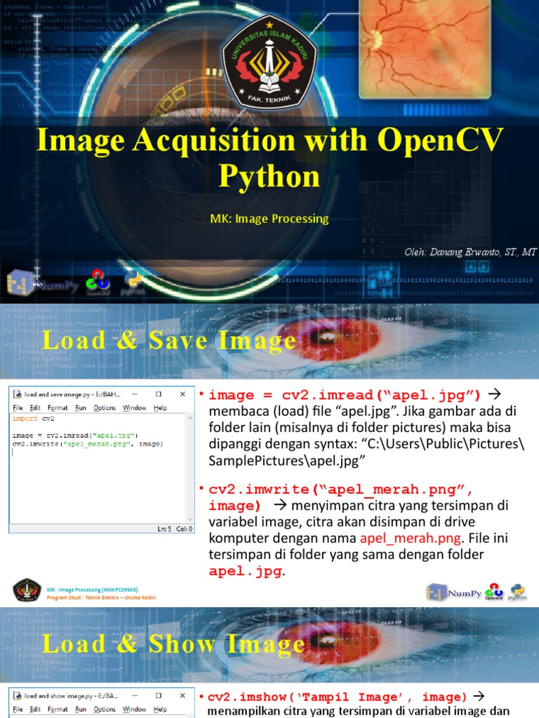 02 Image Acquisition With OpenCV Python | PDF | Image Processing | Film And Video Technology
