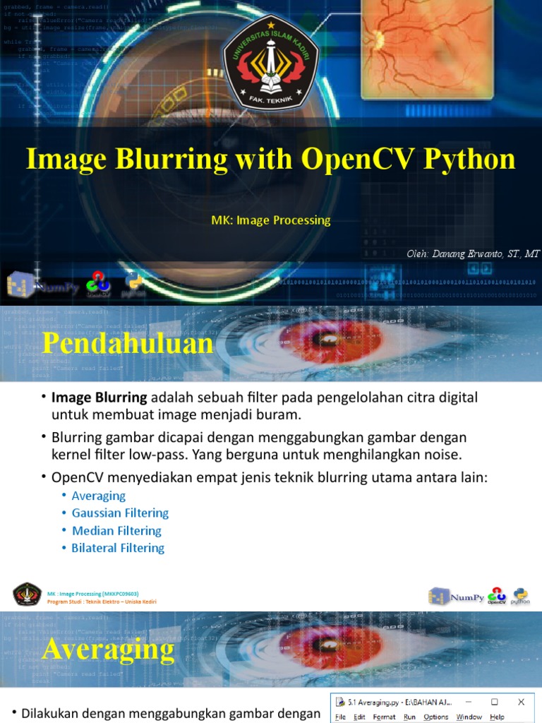 05 Image Blurring With OpenCV Python | PDF