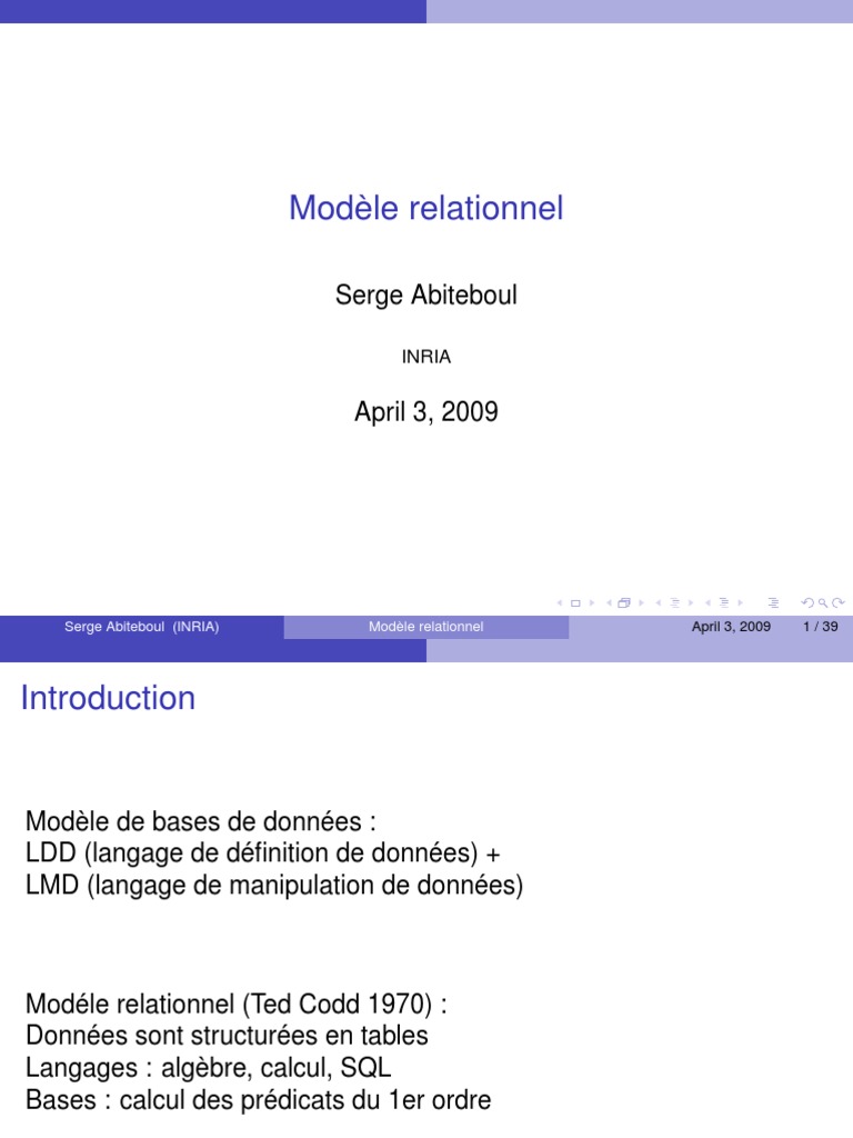 Modelerelationnel | PDF | Modèle relationnel | Gestion des données