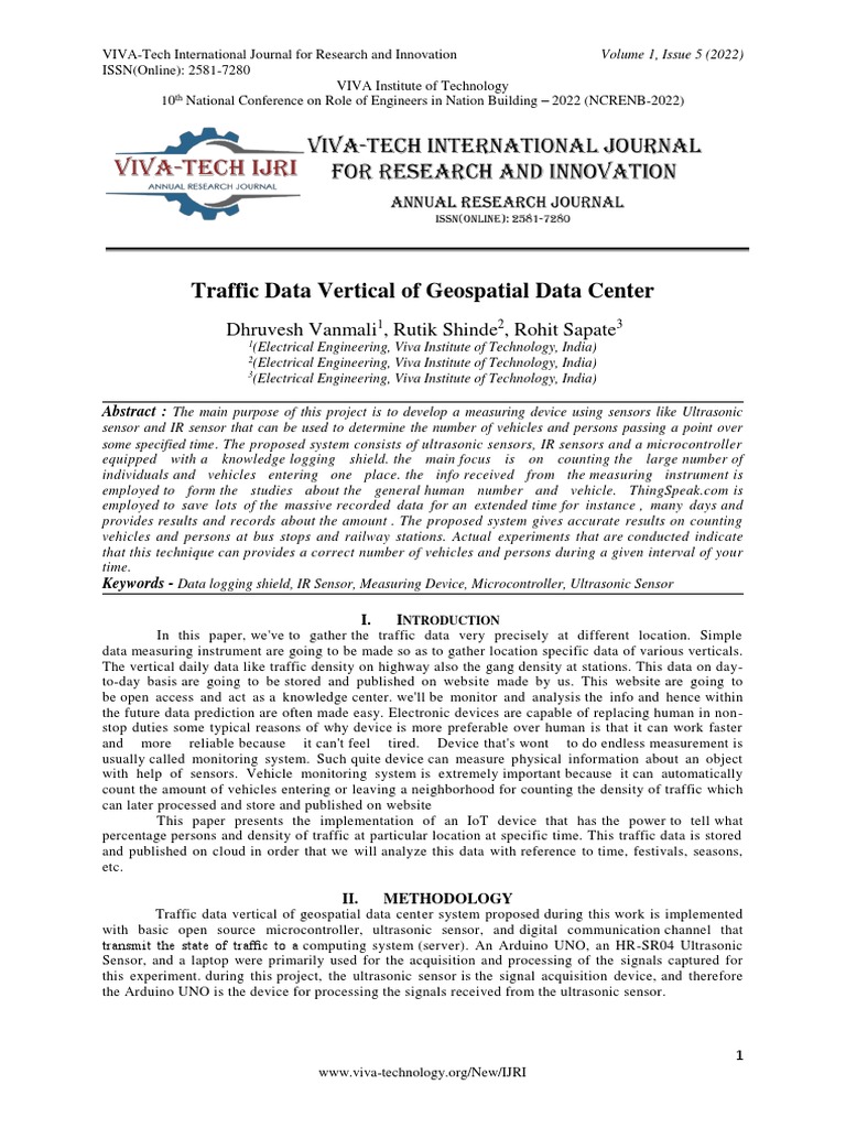 Traffic Data Vertical of Geospatial Data Center | PDF | Sensor | Data