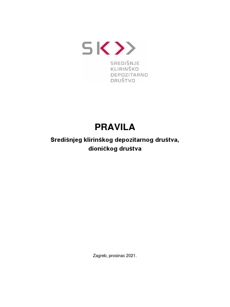Pravila SKDD-a (14.2.2022) | PDF