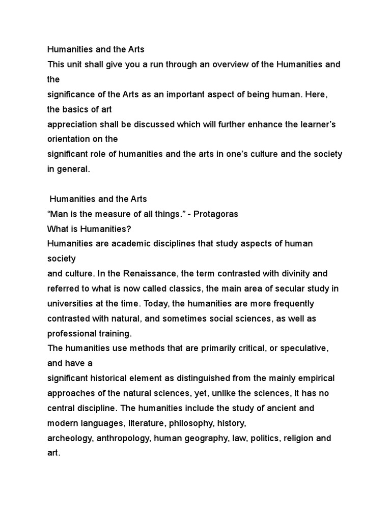 Why Study Humanities | PDF | Humanities | Science