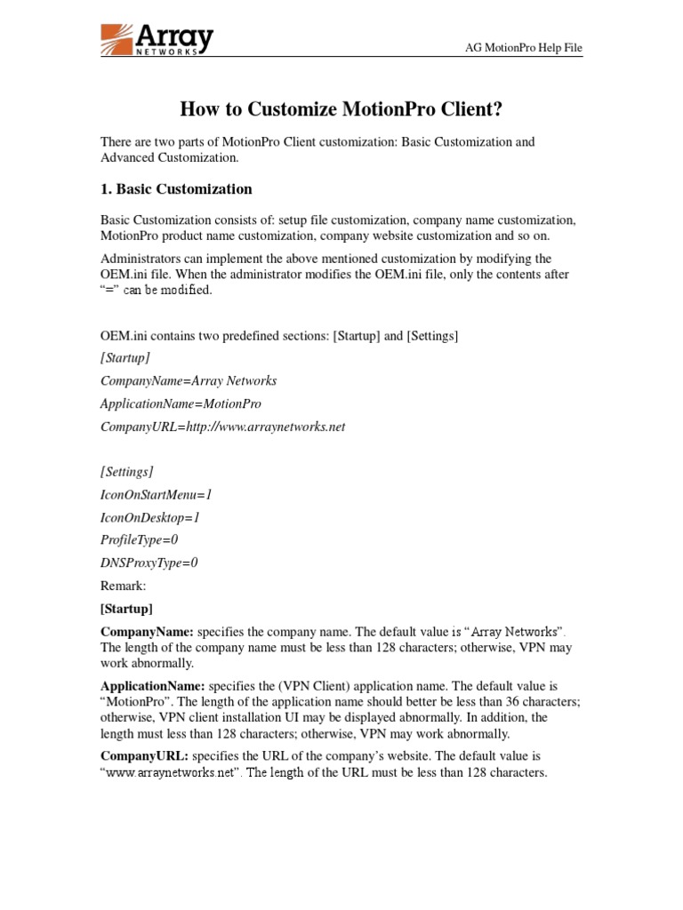 How To Customize Motionpro Client?: 1. Basic Customization | PDF | Icon ...