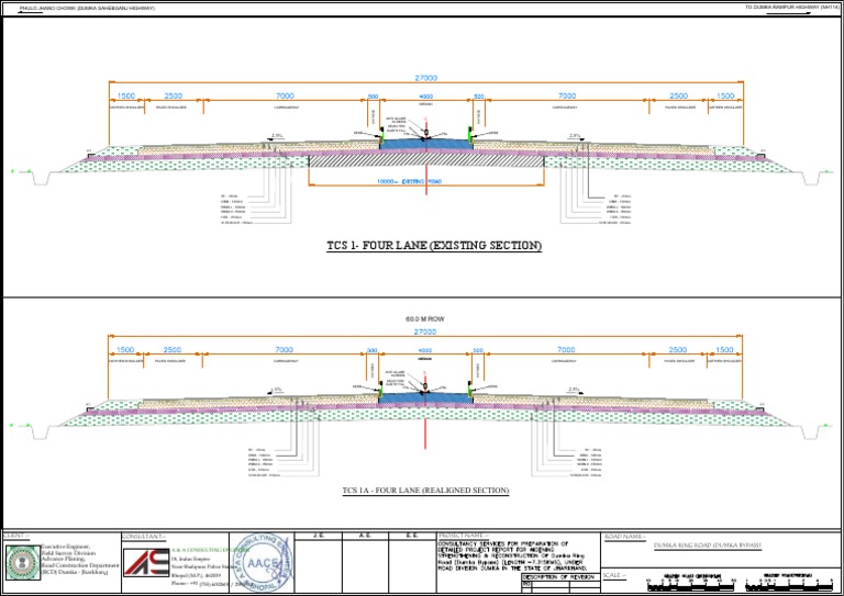Tcs 1A - Four Lane (Realigned Section) | PDF | Road Transport | Road ...