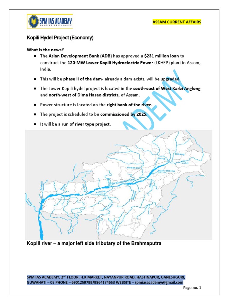 Assam Current Affairs. Part - 1 | PDF