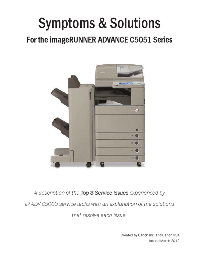 C5051 Series - Symptoms & Solutions - Part 1 | PDF | Shutter ...