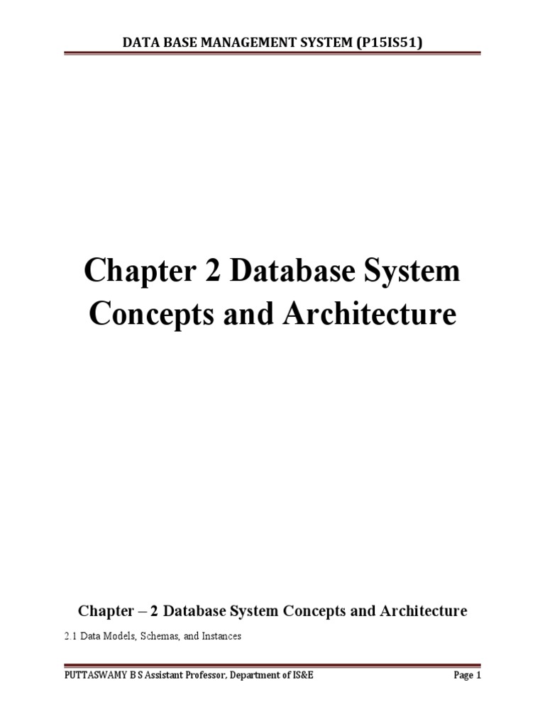 Chapter 2 Database System Concepts and Architecture | PDF | Databases | Conceptual Model