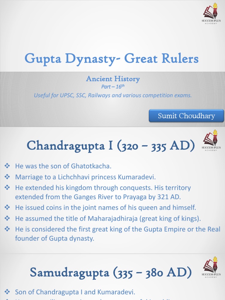 Gupta Dynasty - Great Rulers - 16 | PDF | Ancient India