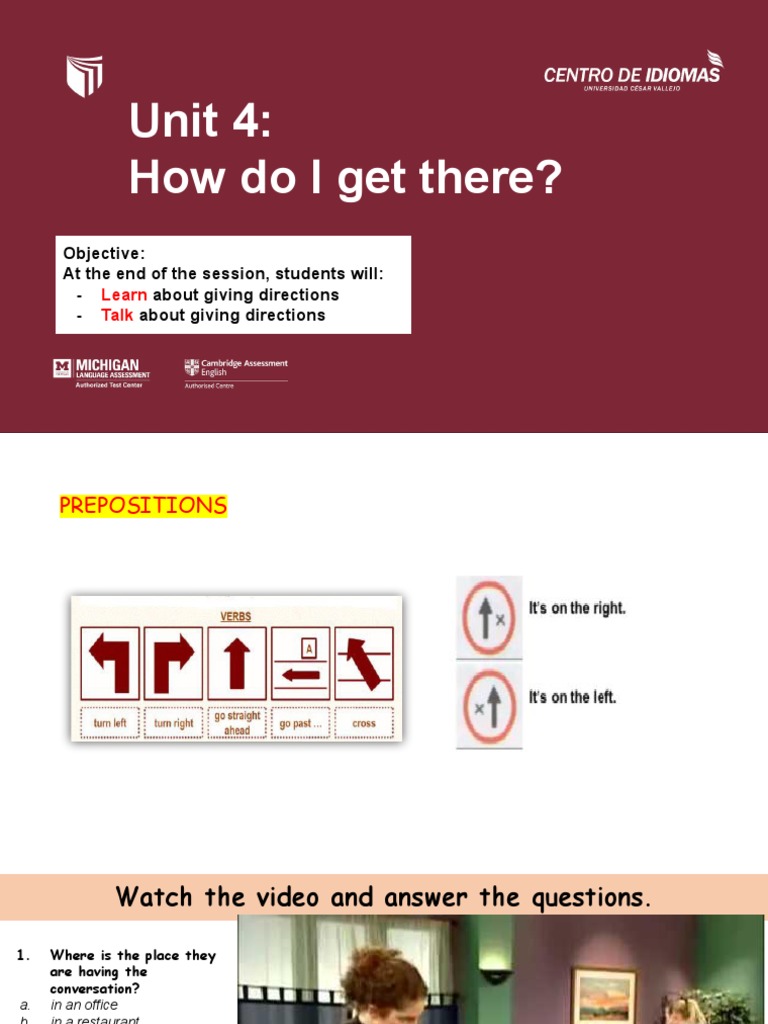 Unit 4: How Do I Get There? | PDF | Art