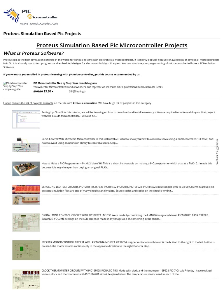 Proteus Simulation Based Pic Projects - PIC Microcontroller | PDF ...