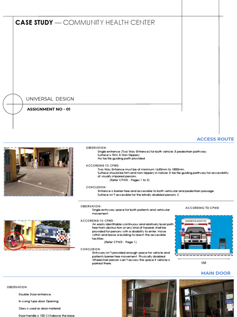 Universal Design - Hospital Case Study | PDF | Stairs | Door