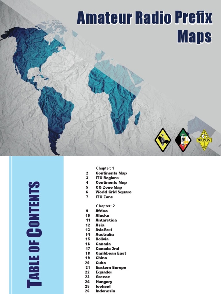 Amateur Radio Prefix Maps Overview | PDF | North America | Europe