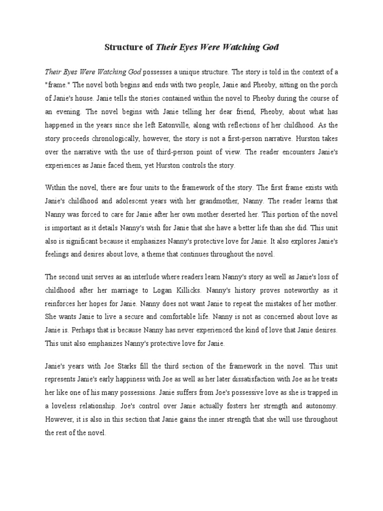 Their Eyes Were Watching God | PDF