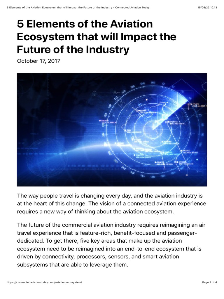 5 Elements of The Aviation Ecosystem That Will Impact The Future of The ...