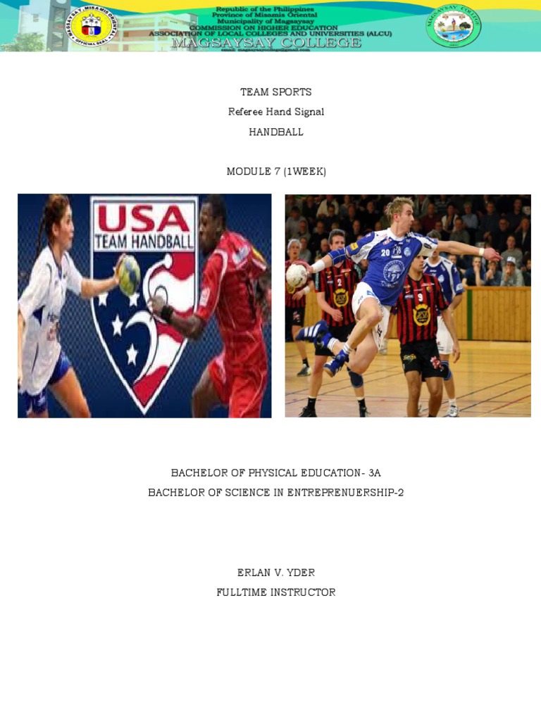 Module 7 (Handball) | PDF | Learning | Sports