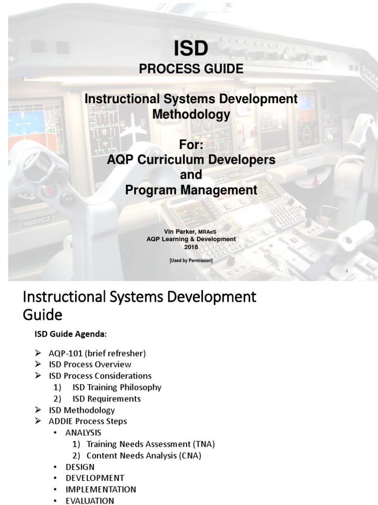 ISD Process Guide | PDF | Instructional Design | Curriculum