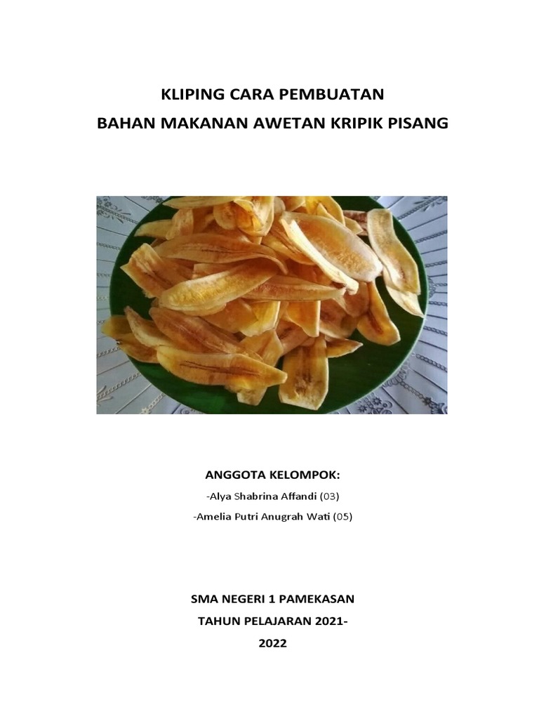 Kliping Cara Pembuatan Kripik Pisang | PDF