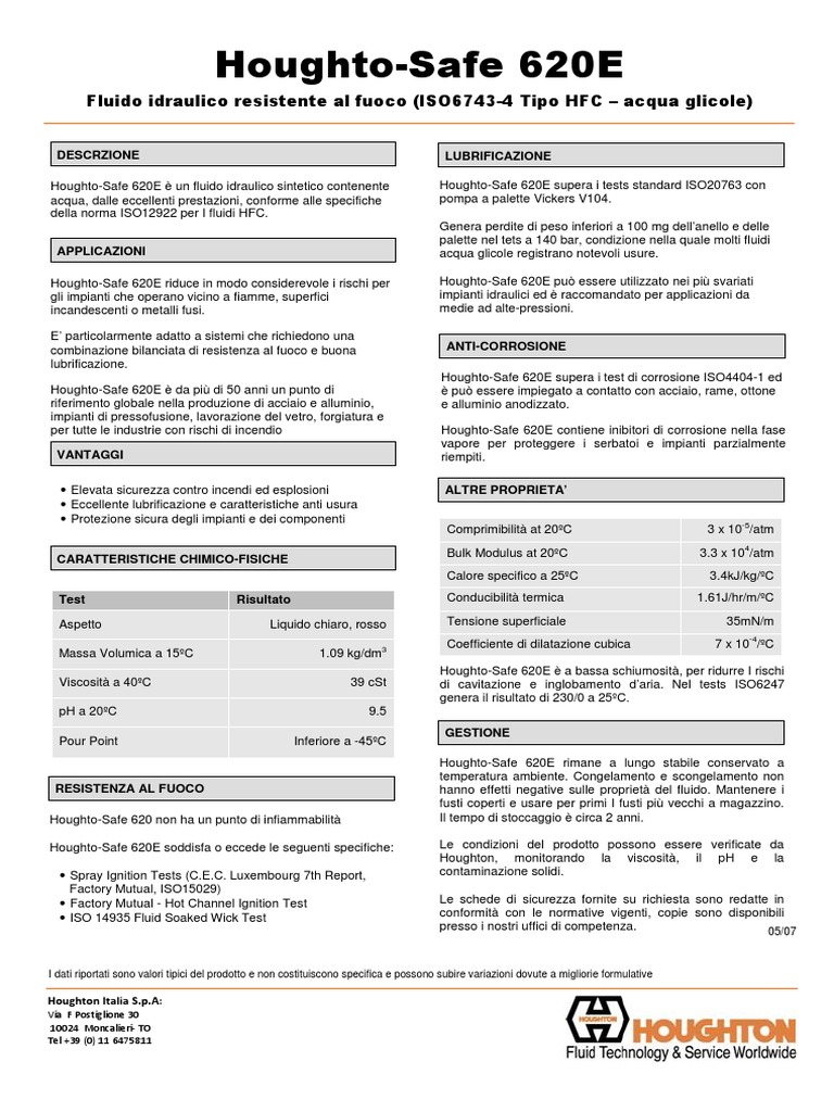 Houghto Safe 620 e PDF | PDF