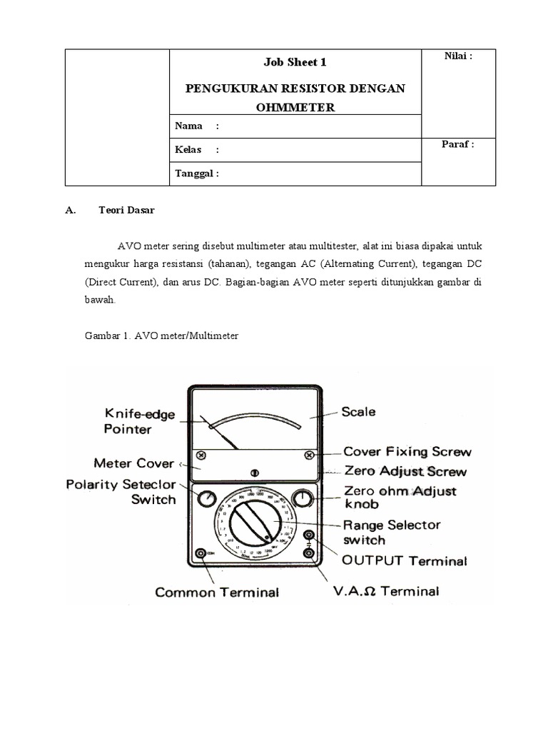 Pengukuran Resistor dengan Multitester | PDF