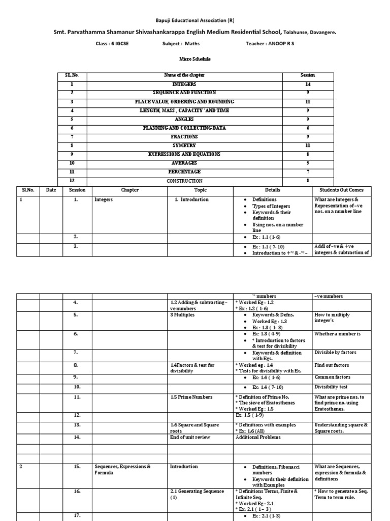 Grade 6 Maths Igcse Final | PDF | Equations | Mathematics