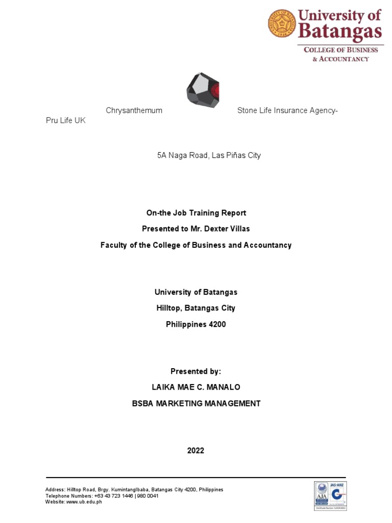 OJT COMPILATION TEMPLATE-1-AutoRecovered | PDF | Prudential Financial ...