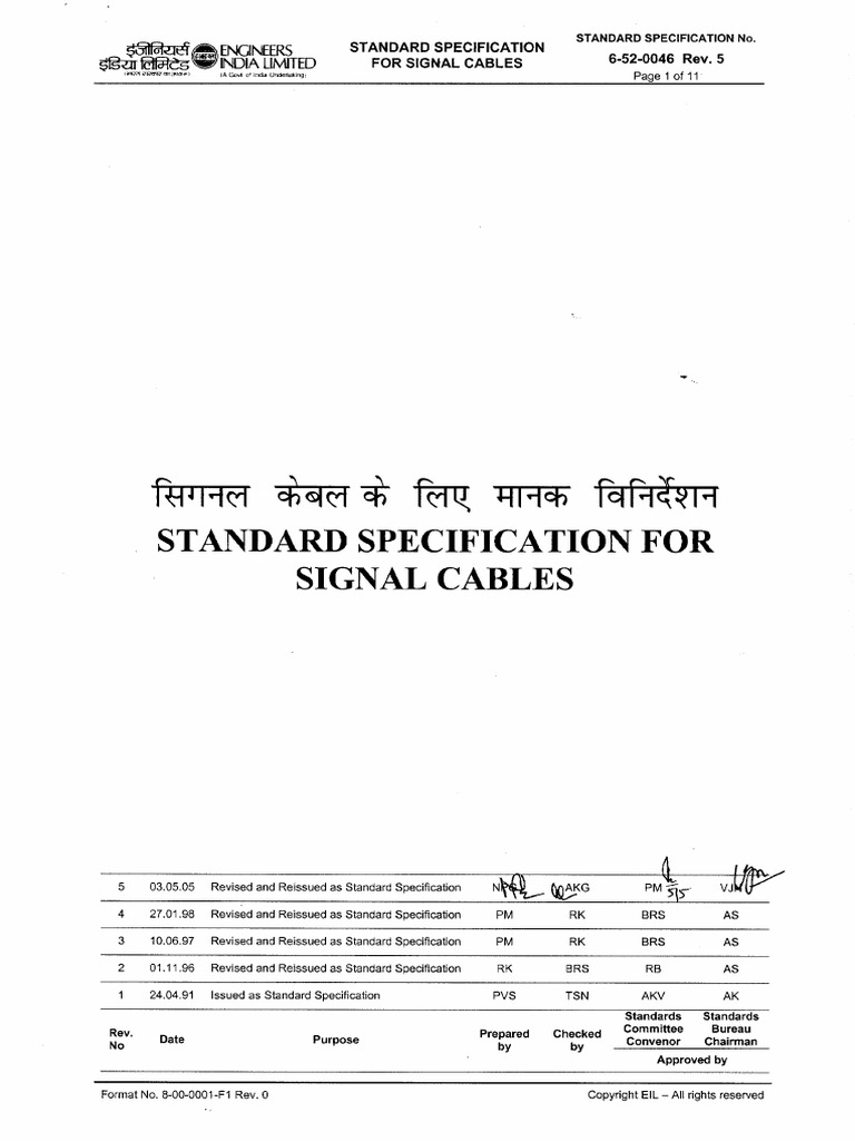 EIL 6 52 0046 Rev5 | PDF