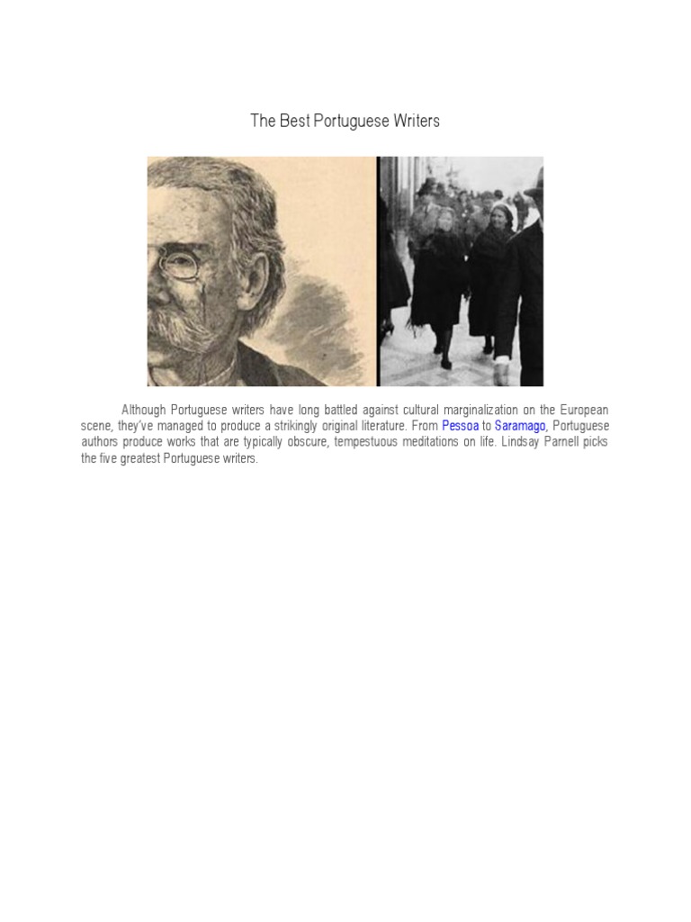 Top Portuguese Writers Explored | PDF | History