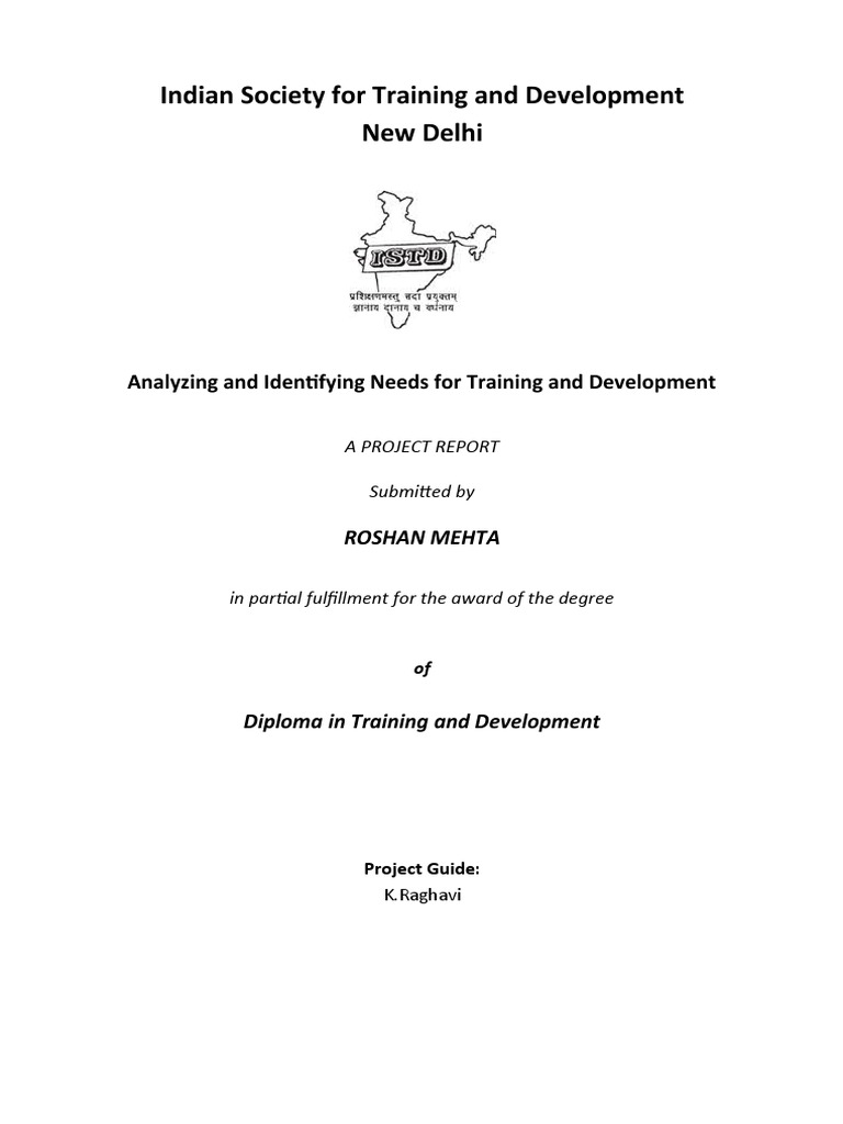 ISTD Training and Development Report | PDF | Knowledge Management ...