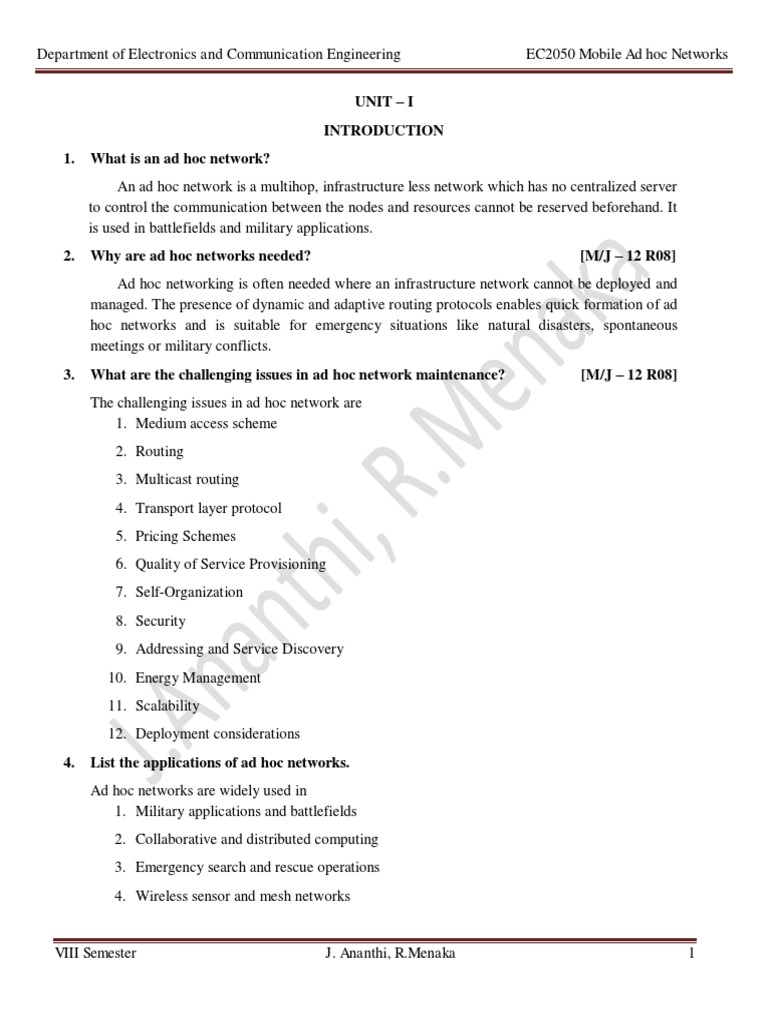 Mobile Ad Hoc Network Pdf Wireless Ad Hoc Network Routing