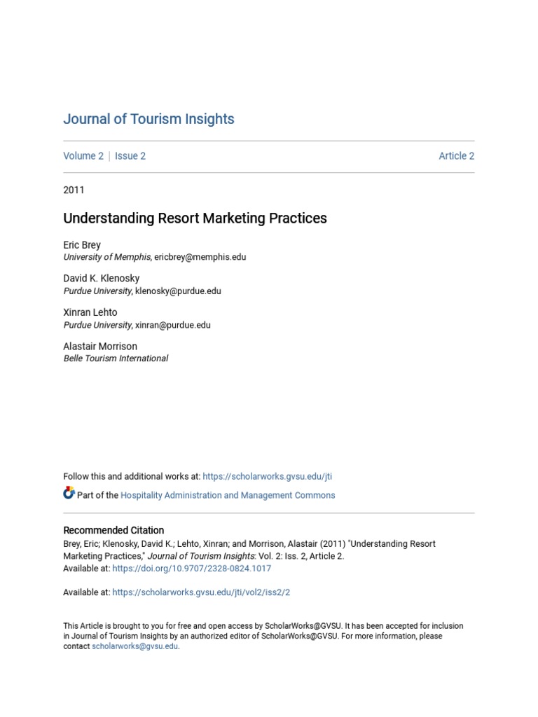 Resort Marketing | PDF | Marketing | Advertising