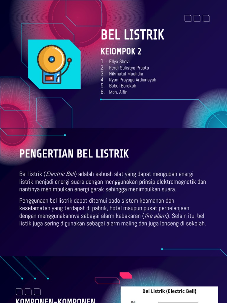 Prinsip Kerja Bel Listrik dan Komponen | PDF