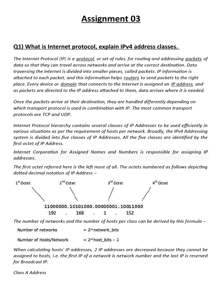 IPv4 Address Classes | PDF | Ip Address | Computer Network