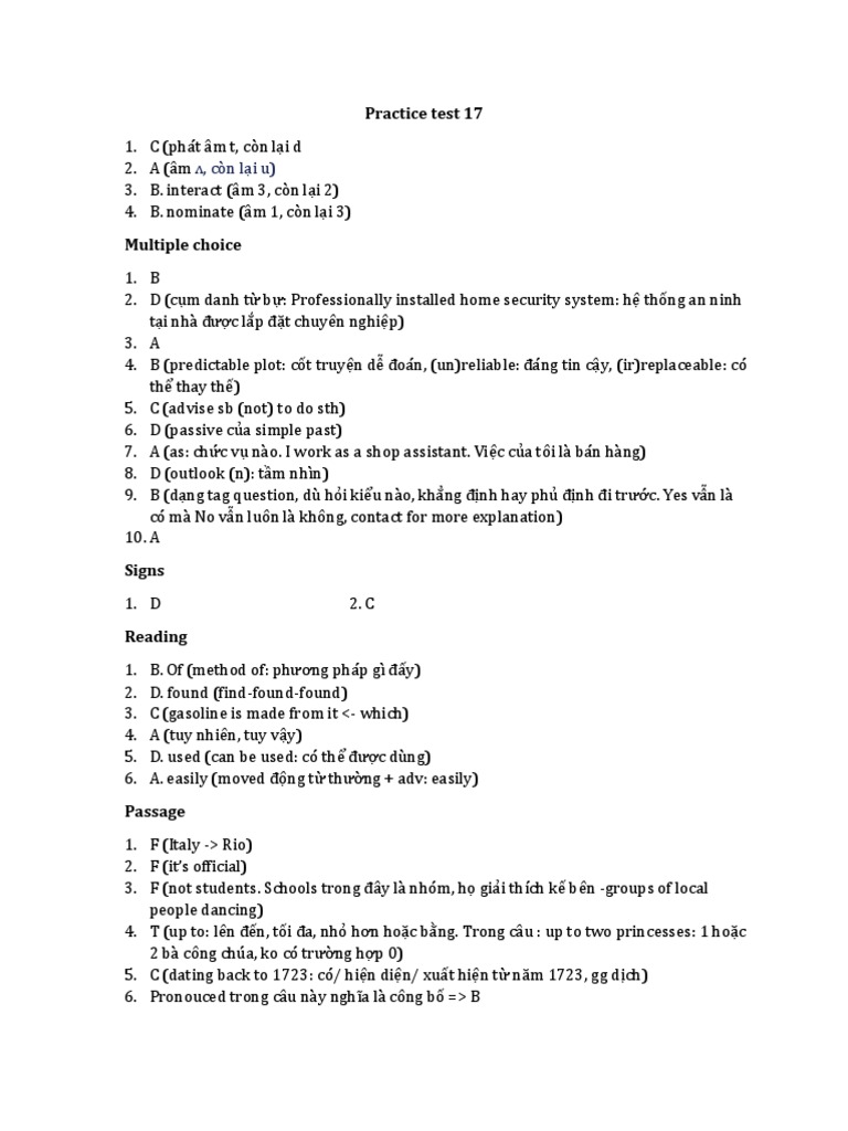 Practice Test 17 | PDF