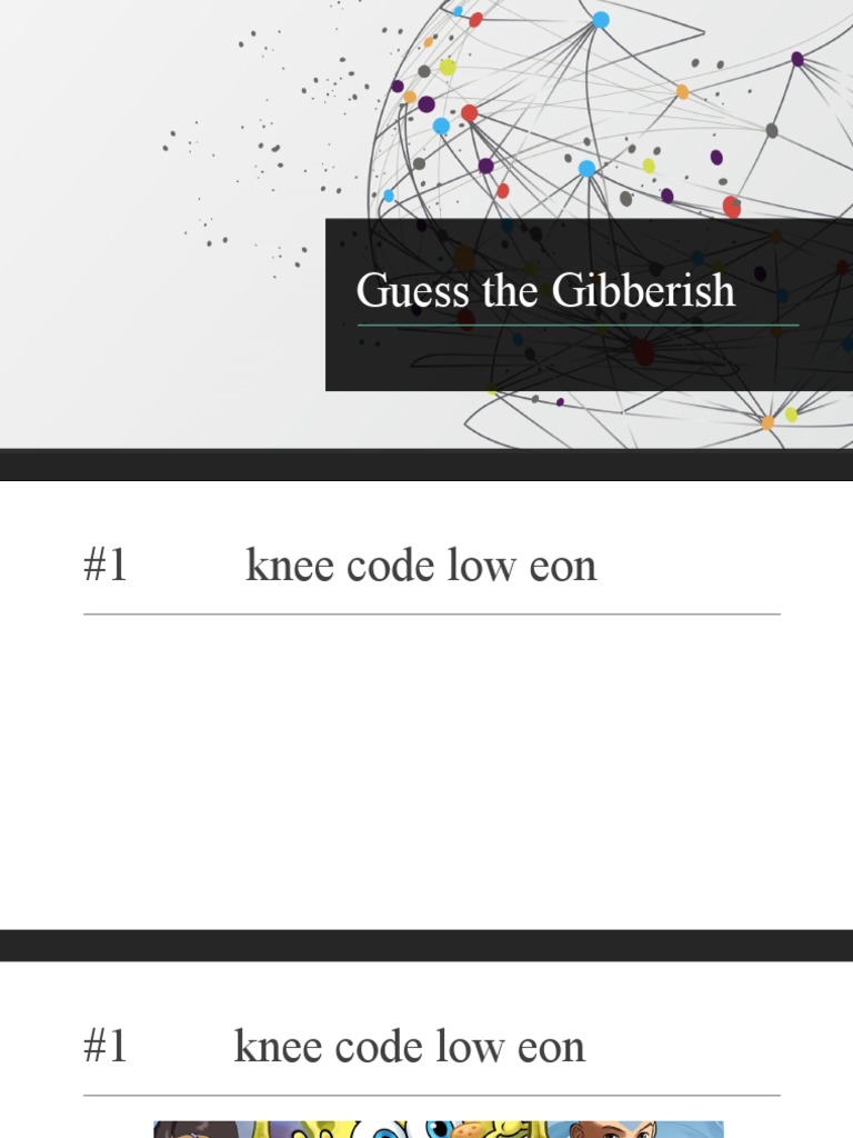 Guess the Gibberish Game Examples | PDF