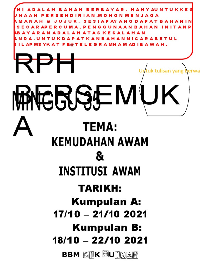 M35 - RPH Bersemuka Kemudahan & Institusi Awam | PDF