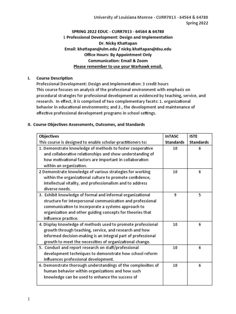 CURR 7013 SAMPLE SYLLABUS - Spring 2022 EDUC CURR7013 64564.docx. 22-8 ...