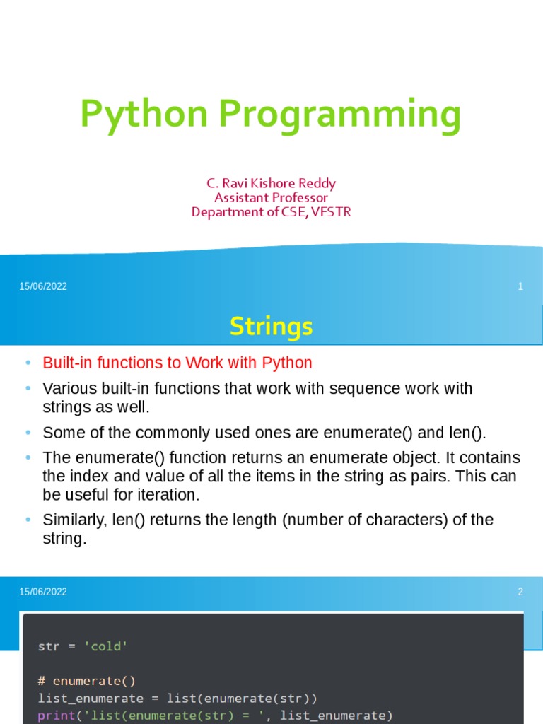 Strings Part 2 - String Methods | Download Free PDF | String (Computer ...