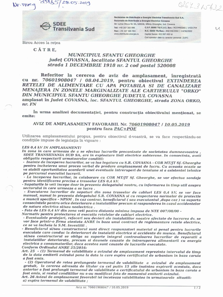 Aviz Electrica | PDF