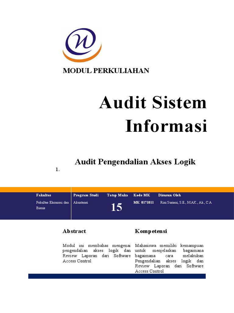 Modul 14 Audit Pengendalian Akses Logik | PDF