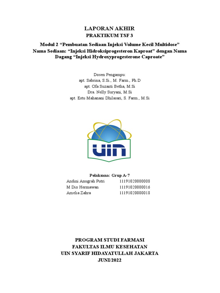 Kelompok 7A - Injeksi Volume Kecil Multidose (Injeksi ...