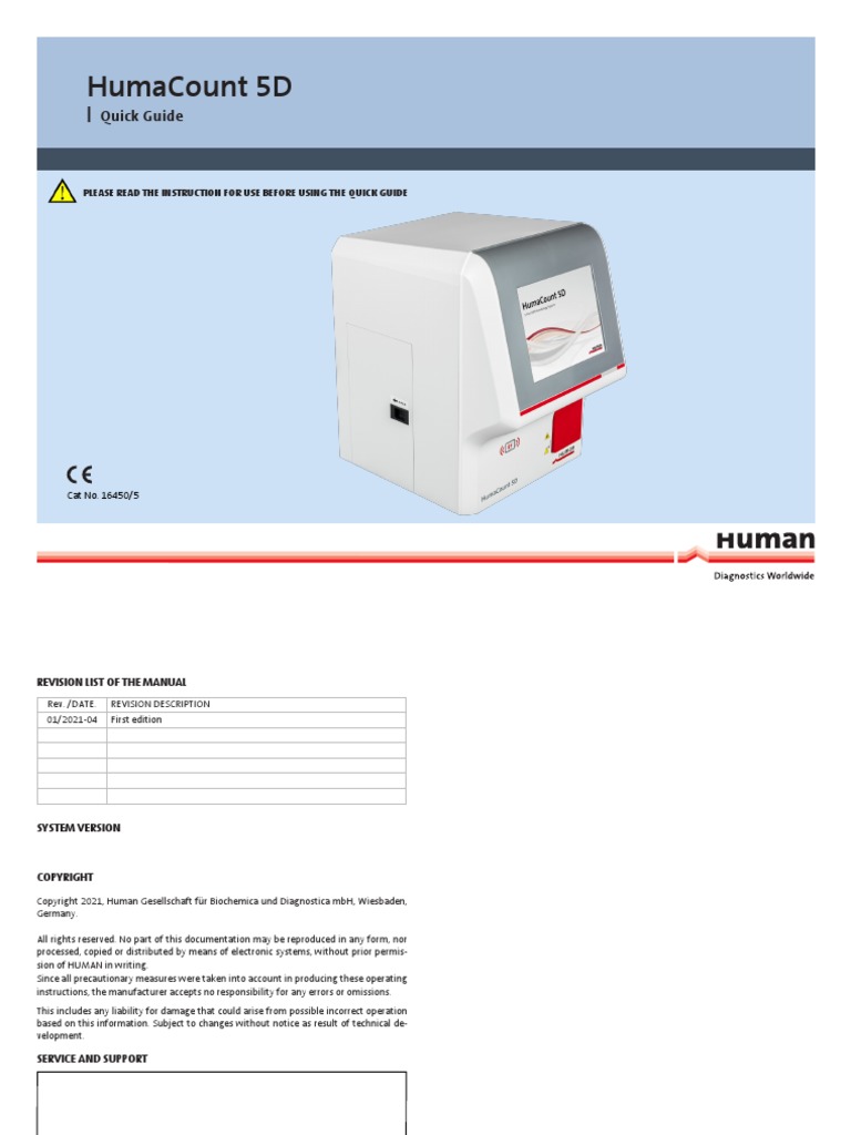 Humacount 5D: - Quick Guide | PDF | Qr Code | Barcode