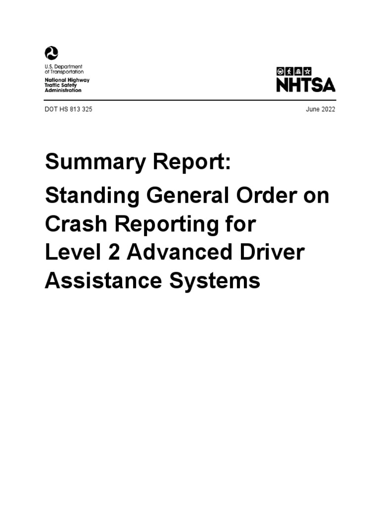 Level 2 ADAS Crash Reporting Summary | PDF | Traffic Collision ...