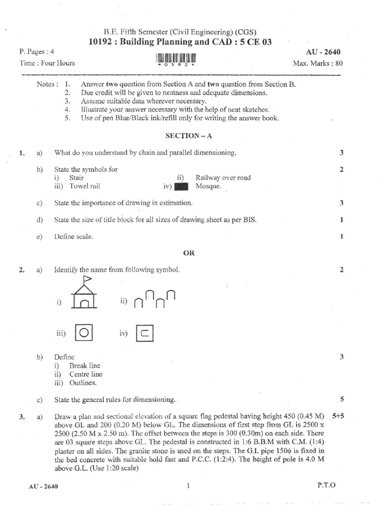 Question Paper 2018 Bpdcad Sgbau | PDF | Architectural Elements ...