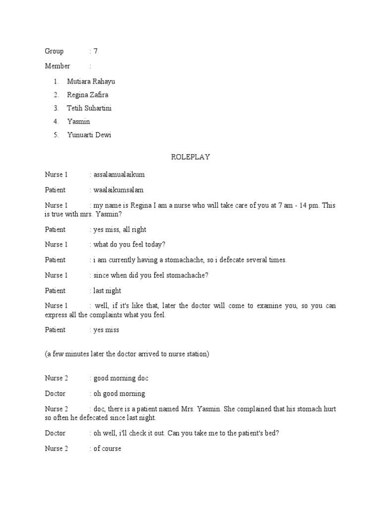 English Roleplay Fix | PDF | Pharmacology | Life Sciences