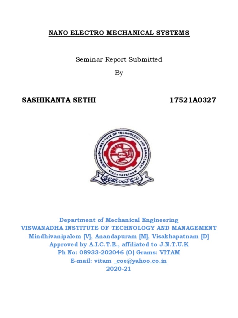 Seminar - Nano Electro Mechanical Systems | PDF | Carbon Nanotube ...