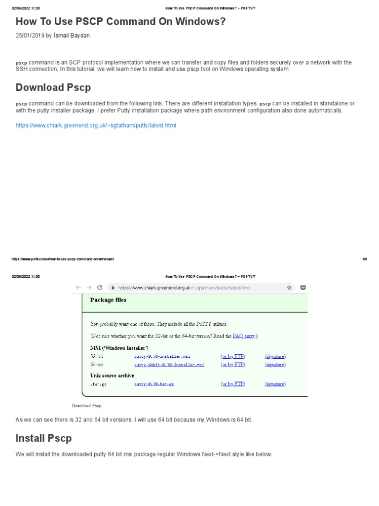 How To Use PSCP Command On Windows | PDF | Secure Shell | Information Technology