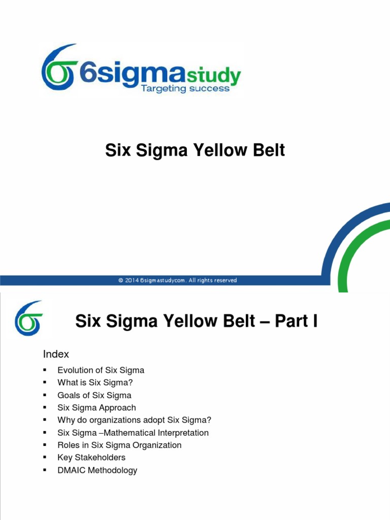 Six Sigma Yellow. Belt | PDF | Six Sigma | Design For Six Sigma